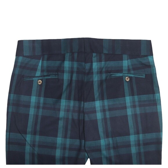 Chiragh Apparel | Pants | Mens Gurkha Pants Navy Blue Green Plaid Wool ...